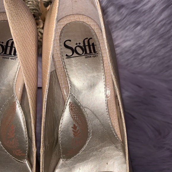 Sofft | Shoes | Sofft Cream Leather Comfort Career Heel Size 7 | Poshmark